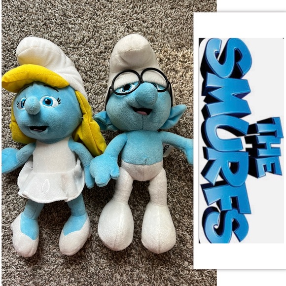 Smurfs | Toys | Smurfette And Brainy Smurf Plush Dolls | Poshmark